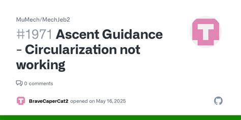 Ascent Guidance Circularization Not Working · Issue 1971 · Mumechmechjeb2 · Github