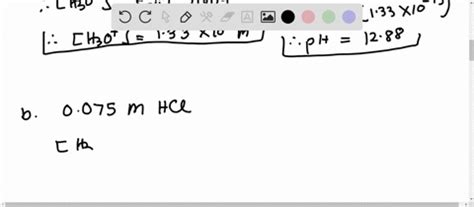 SOLVED Calculate The Following Values For Each Solution