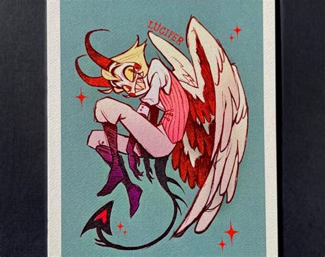 Luci Demon Form Print Etsy