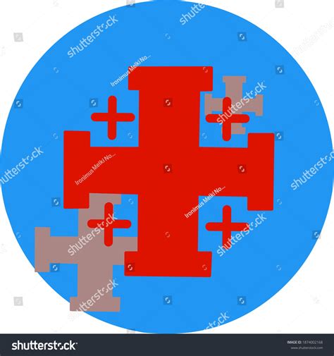 Illustration Cross Jerusalem Stock Vector Royalty Free Shutterstock