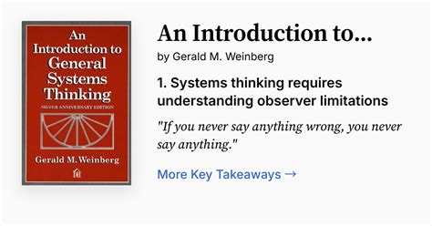 An Introduction To General Systems Thinking Summary Audio Quotes Faq