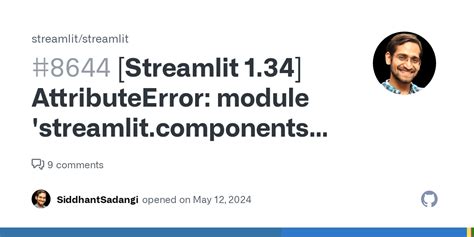 Streamlit 134 Attributeerror Module Ponents Has No