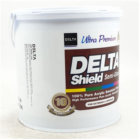 Delta สีน้ำอะครีลิค เดลต้าชิลด์ ทาภายนอก กึ่งเงา เบส C 3 6 ล Globalhouse