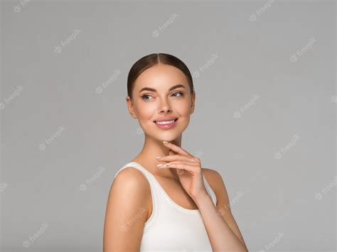 Premium Photo Beautiful Skin Face Woman Natural Make Up Healthy Skin