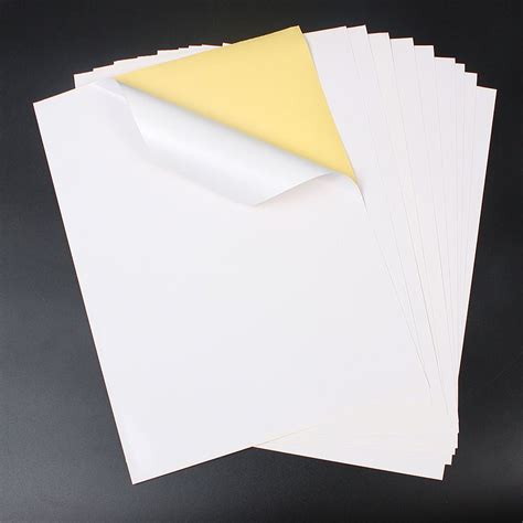 100x A4 White MATT Self Adhesive Inkjet Laser Printing Address Sticker