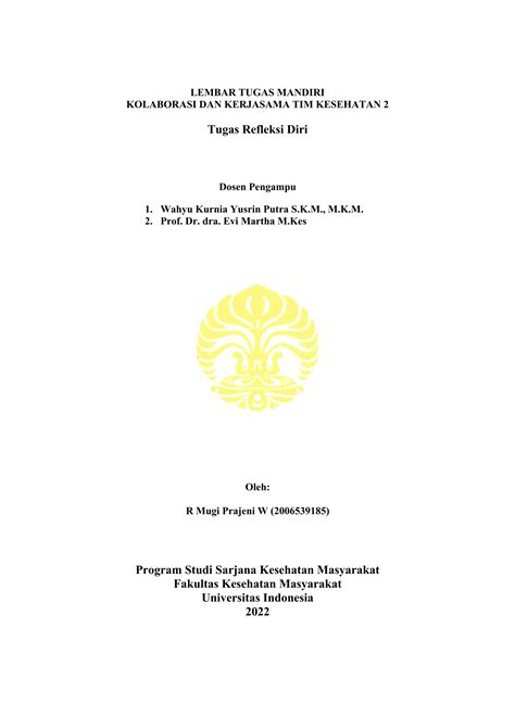 Lembar Tugas Mandiri Refleksi Eeeediridocx Free Download