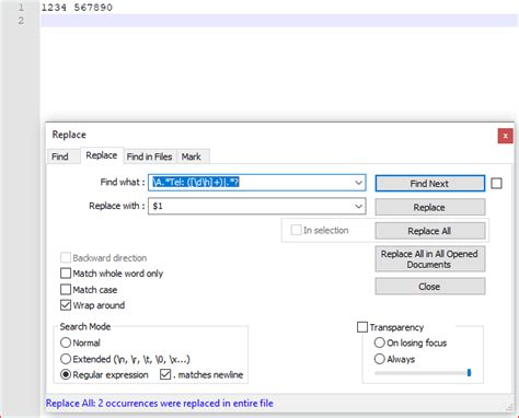 Notepad Keep The Number And Delete The Rest Of The Lines Using Regex Super User