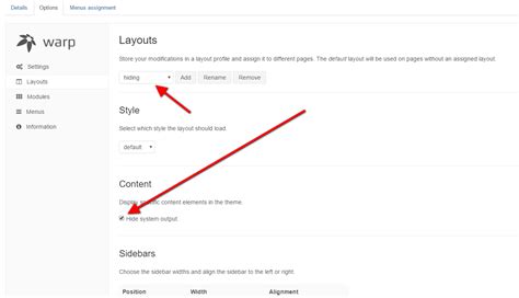 hiding joomla article so only modules are visible