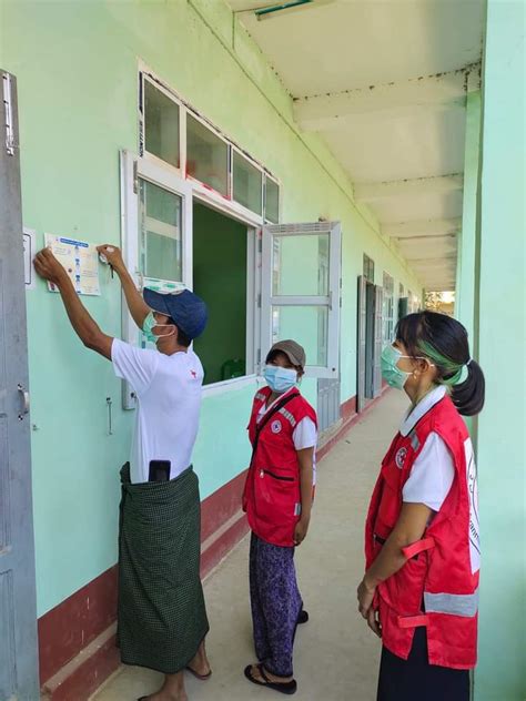 ကျောက်တံခါးမြို့နယ် ကြက်ခြေနီသူနာပြုတပ်ဖွဲ့မှ ကိုဗစ် ၁၉ ကြိုတင်ကာကွယ