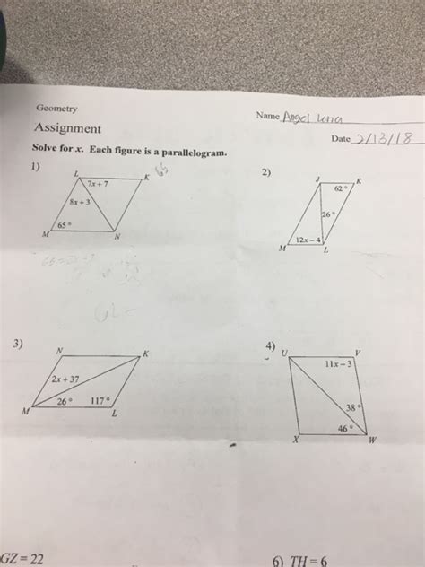 Solved Geometry Assignment Solve For X Each Figure Is A Chegg