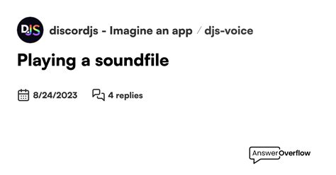 playing a soundfile discord js imagine an app