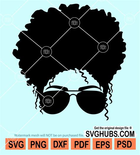 Messy Bun Sunglasses Svg Messy Hair Svg Messy Bun With Sunglasses Svg
