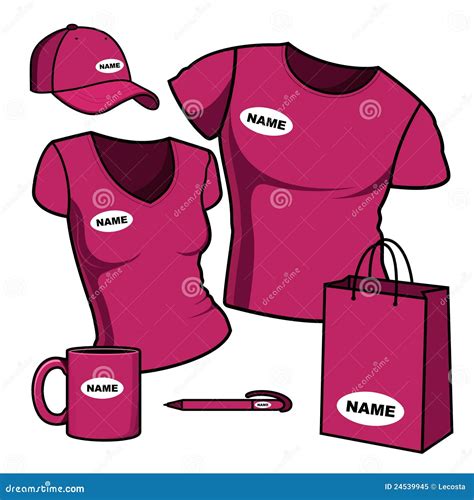 Business Template T Shirt Men And Women Stock Illustration