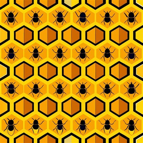 A Yellow Background With Black Bugs On It Premium Ai Generated Vector