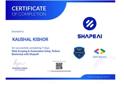 Shapeai Python Webscarping Kaushal Kishor