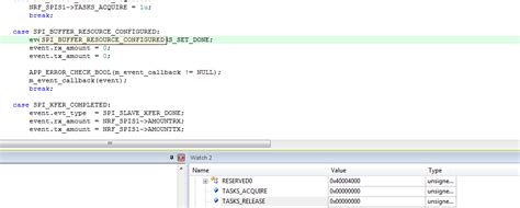 nrf51822 spi slave semaphore tasks acquire and release nordic qanda