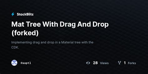 Mat Tree With Drag And Drop Forked Stackblitz