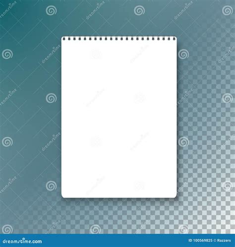 Realistic Vector Blank Textbook Icon Vector Notepad Template Stock Vector Illustration Of