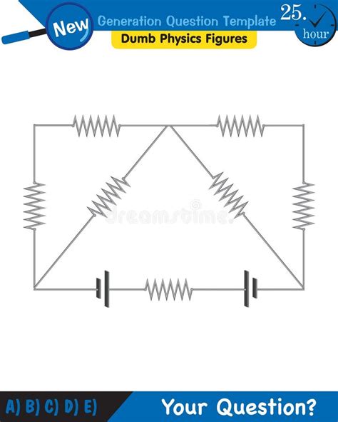Physics Basic Electric Circuits Next Generation Question Template Stock Illustration