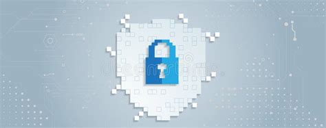 Cyber Security Technology Connection Background Stock Vector Illustration Of Secure