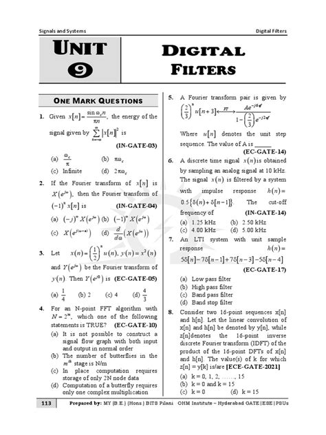 9 digital filters pdf discrete fourier transform fast fourier