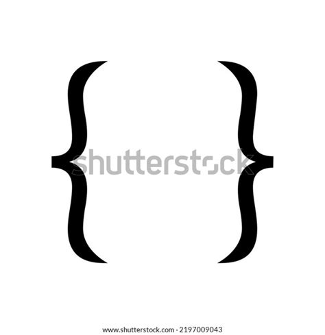 Braces Icon Curly Brackets Vector Stock Vector Royalty Free 2197009043 Shutterstock
