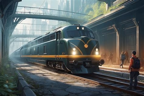 Premium Photo Train Concept Illustration