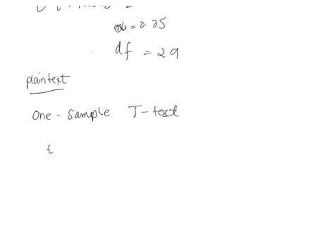 Solved Problem Set One Sample T Test In Jasp Criterion Calculate