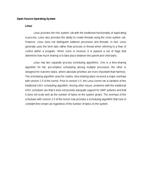 open source operating system linux pdf scheduling computing operating system technology