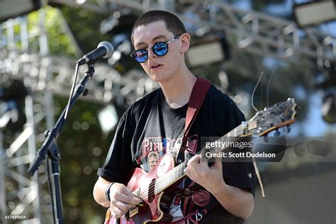 Singer Guitarist Jacob Rubeck Of The Band Surf Curse Performs Onstage