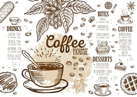 Premium Vector Coffee House Menu Restaurant Cafe Menu Template Design