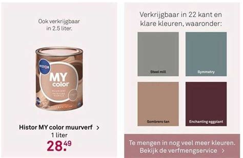 Histor My Color Muurverf 1 Liter Aanbieding Bij Karwei 1foldersnl