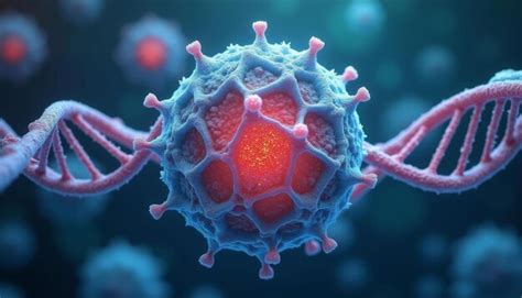 Viral Rna Structure In 3d Illuminated With Fluorescent Probes Premium