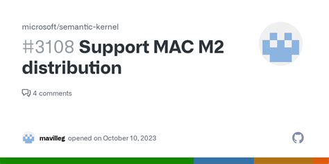 Support Mac M2 Distribution · Issue 3108 · Microsoftsemantic Kernel