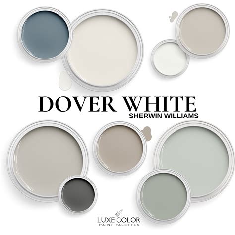 Sherwin Williams Dover White Color Palette With Complimentary Colors