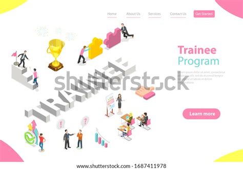 Isometric Flat Vector Landing Page Template Stock Vector Royalty Free 1687411978 Shutterstock