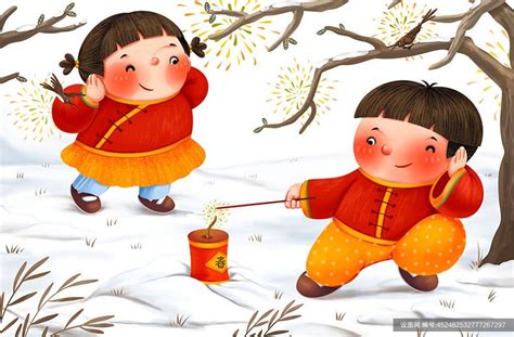 2023年兔年点鞭炮春节新年插画海报免费下载psd格式4000×6000像素编号452482532777267297 设图网