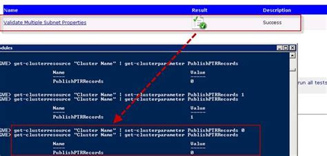 IT INFRASTRUCTURE SOLUTIONS Failover Cluster Validation Test Warns About PublishPTRRecordsWarn