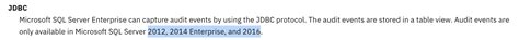Microsoft Sql Server Audit Logs With Jdbc Rqradar