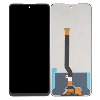 LCD With Touch Screen For Tecno Camon 18 Black Display Glass Combo Folder