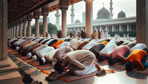 Premium Photo Muslims In The Ritual Of Islamic Prayer Namazkneeling