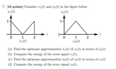 Solved 7 10 Points Consider 1 T And X2 T In The Figure Chegg