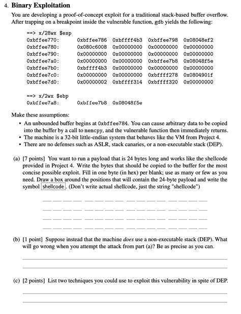 You Are Developing A Proof Of Concept Exploit For A Chegg