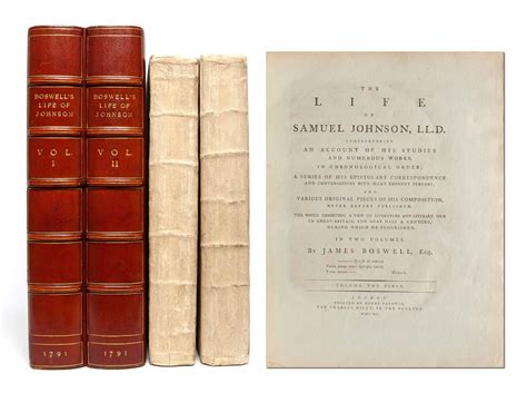 The Life Of Samuel Johnson Lld In 2 Vols James Boswell First