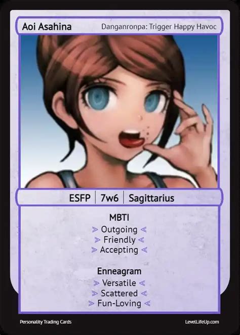 Aoi Asahina Enneagram And Mbti Personality Type Level Life Up