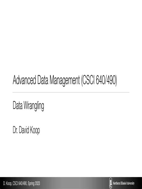 Fillable Online Faculty Cs Niu Advanced Data Management Csci 490680