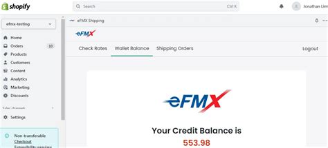 Shopify Custom Shipping Method Development For EFMX