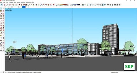 sketchup bus terminal c10 3d model