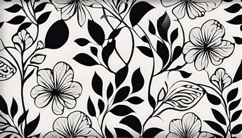 Floral Monochromatic Pattern Premium Ai Generated Image
