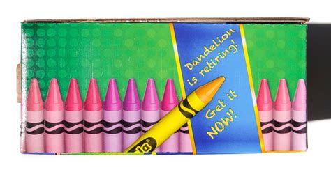 Crayola Name The New Color Dandelion Retirement Boxes What S Inside